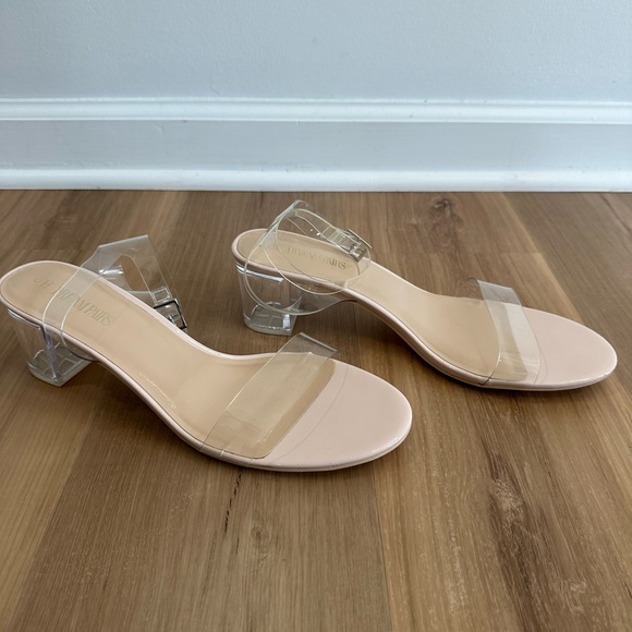 Shoes | Transparent Block Heel Sandals | Poshmark